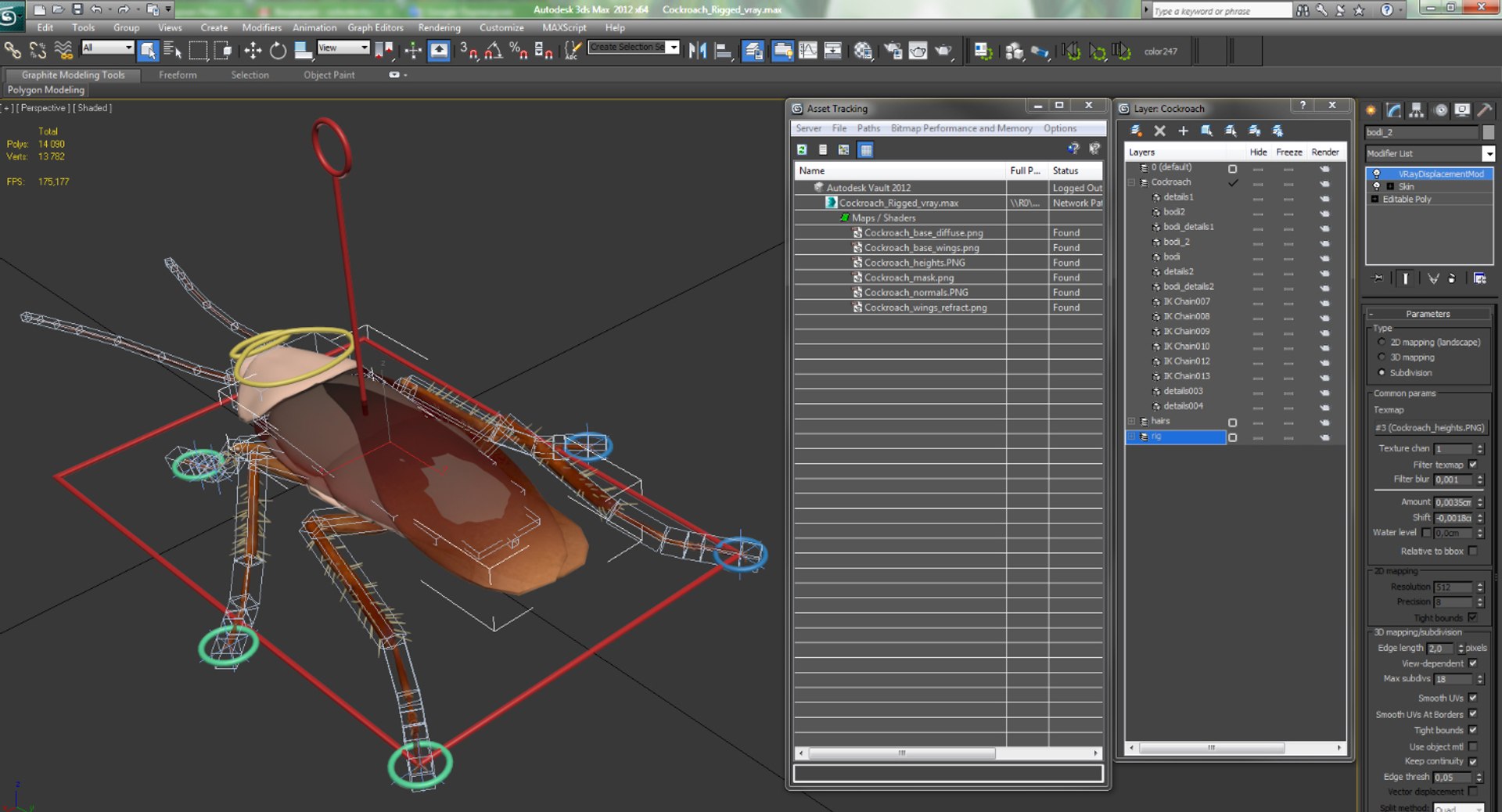 Cockroach Rigged 3D Model - TurboSquid 1195669
