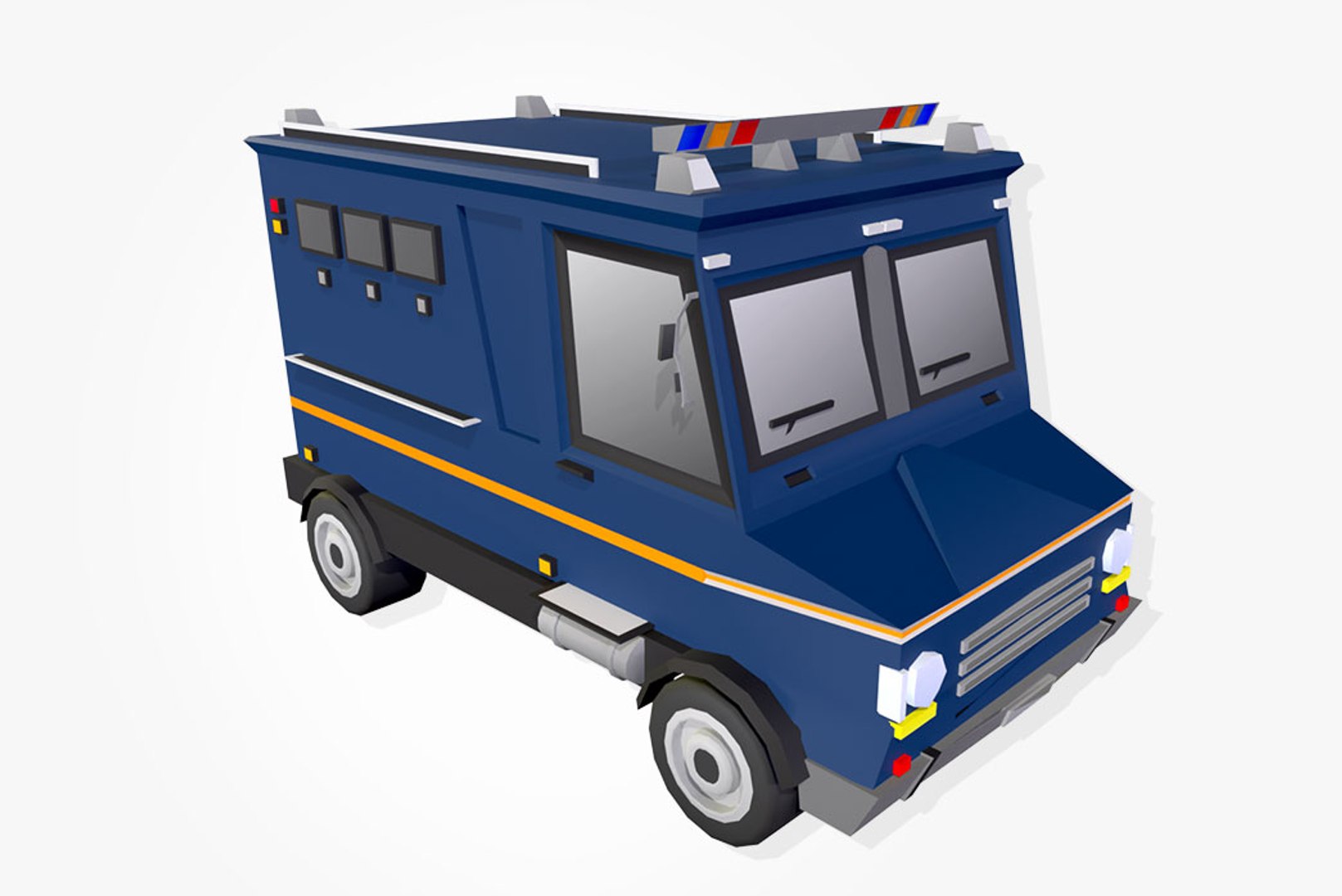 3D Cartoonish Police Car 3D Model - TurboSquid 2124469