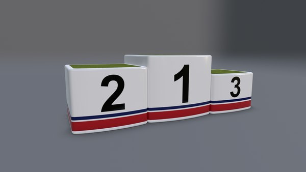 Sports Winner Fiberglass Podium with Grass Patch model - TurboSquid 1889546