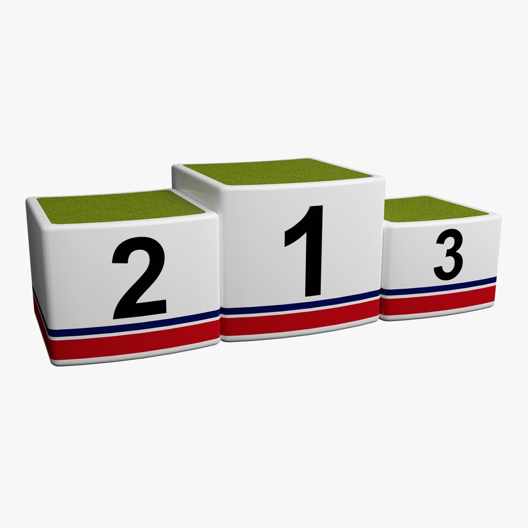 Sports Winner Fiberglass Podium With Grass Patch Model - TurboSquid 1889546