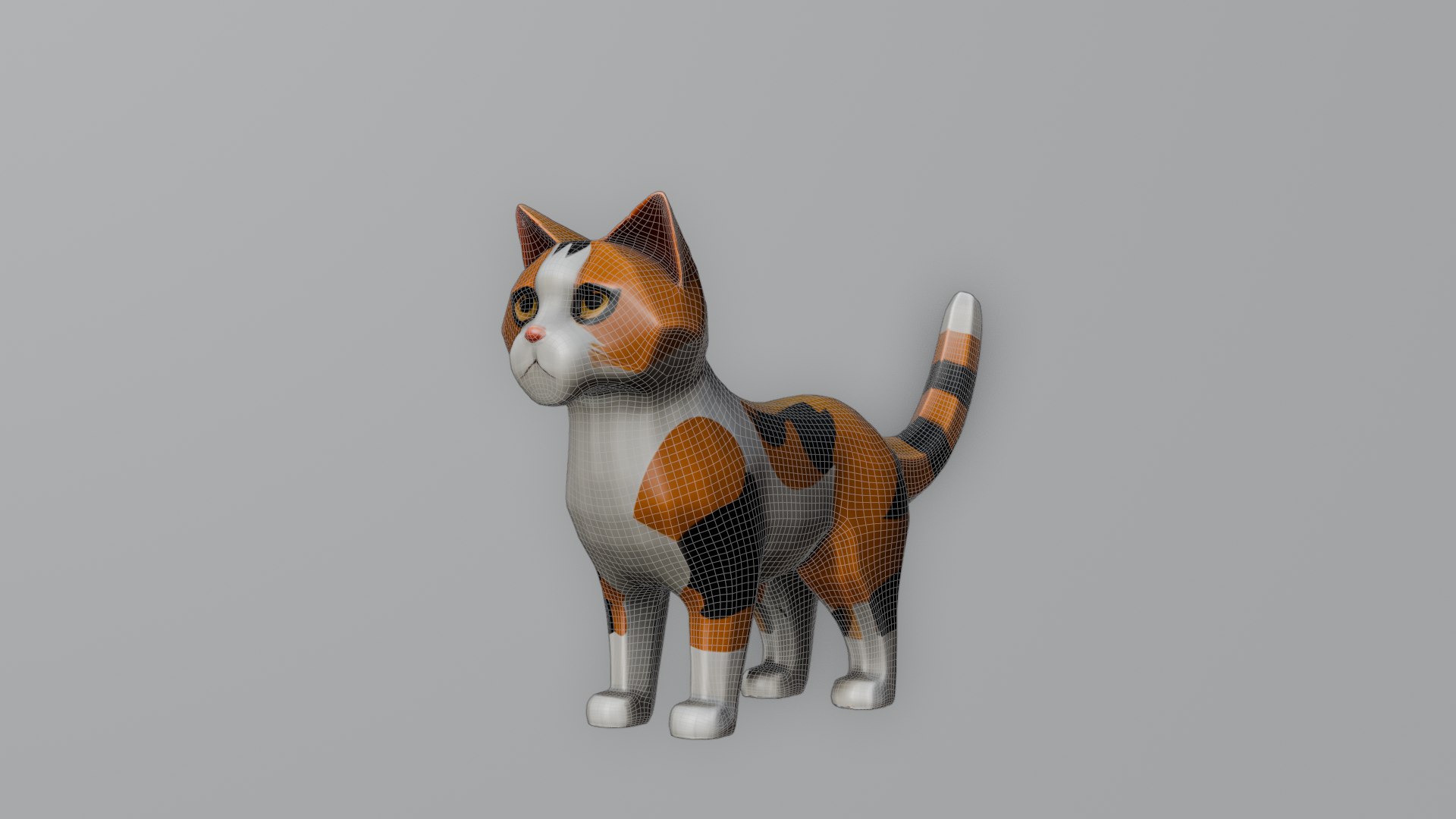 3D Model Stylized Cat 3D Model Pack 7 Unique Cat Variations Low-poly 3D ...