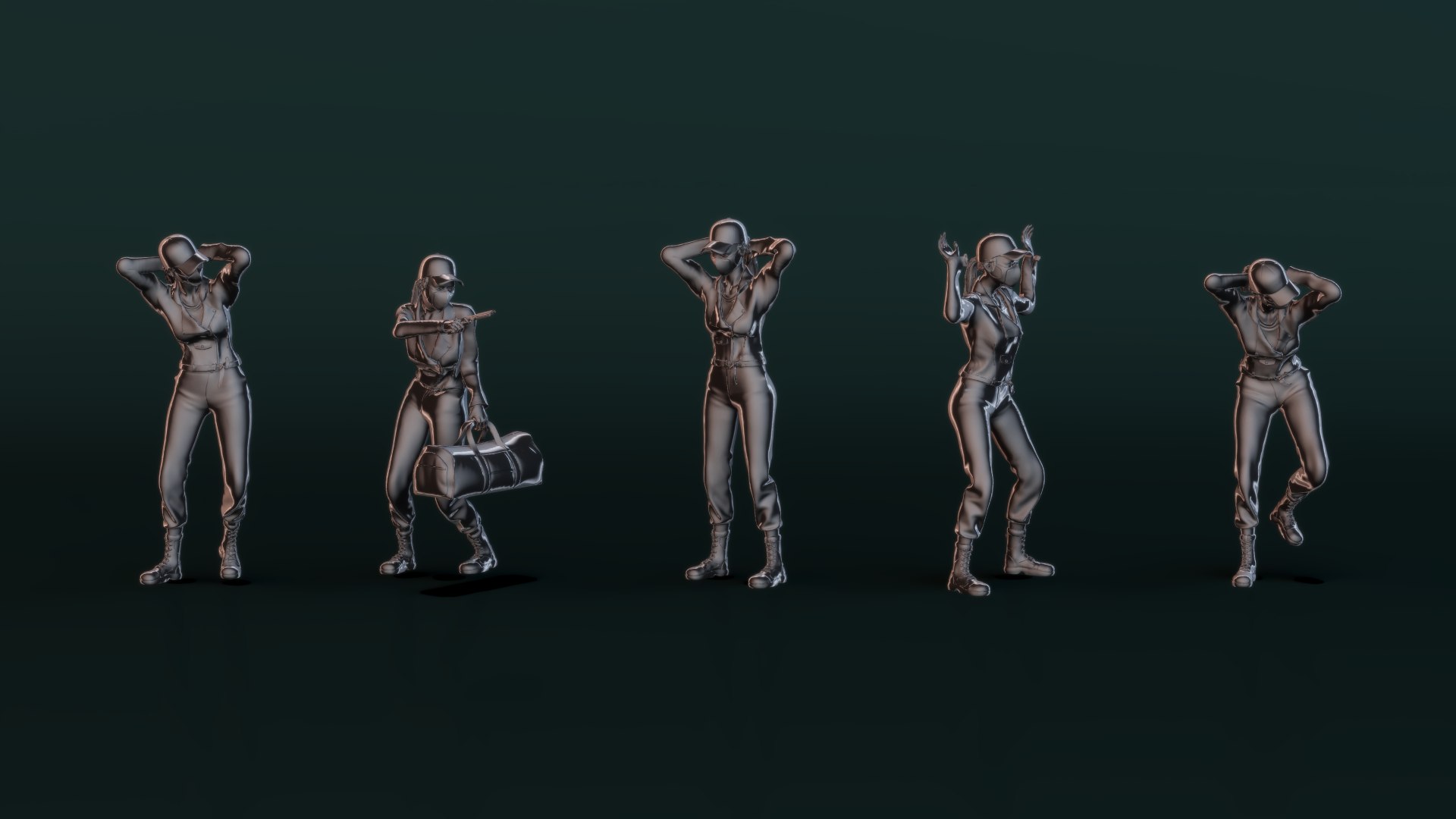 3D Criminal Woman Set03 - TurboSquid 2338311