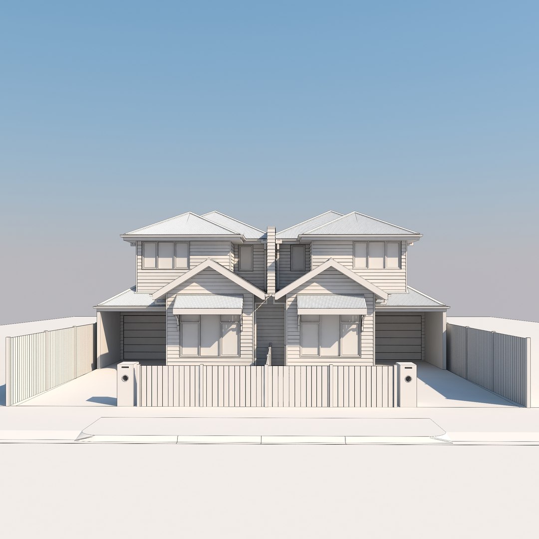 Double Story House For Backgrounds 3D Model - TurboSquid 2093536