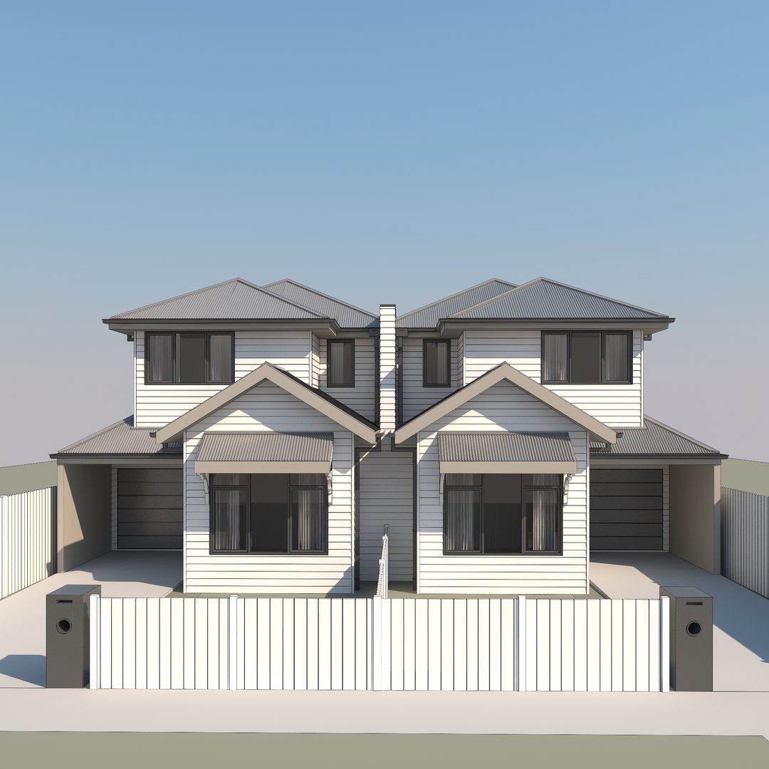 Double Story House For Backgrounds 3D Model - TurboSquid 2093536