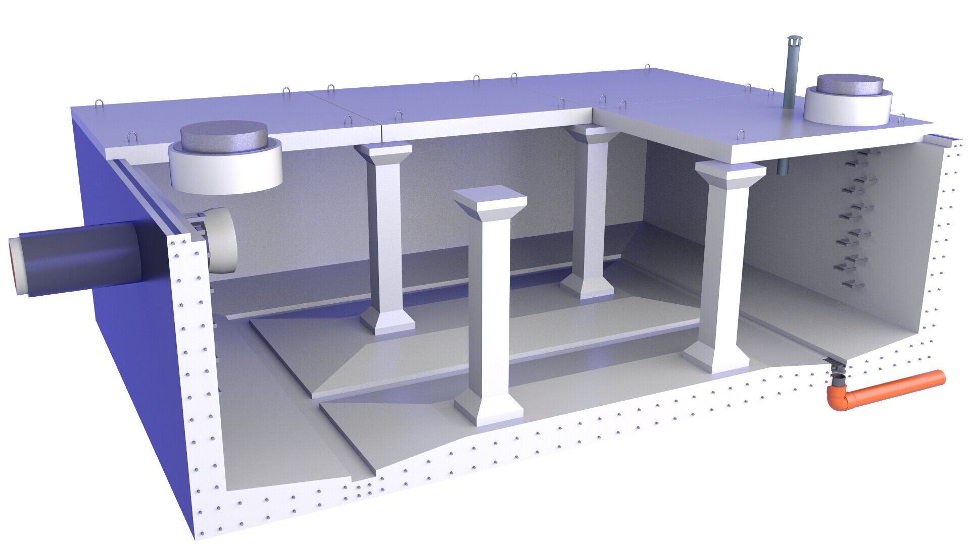 3D Stormwater Tank Diagram Low 1 Model - TurboSquid 2096462