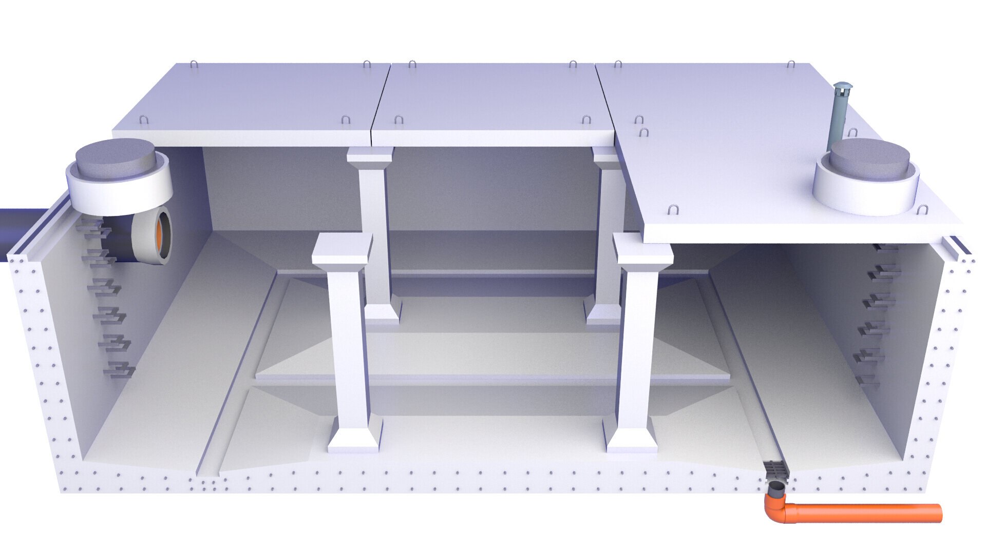 3D Stormwater Tank Diagram Low 1 Model - TurboSquid 2096462