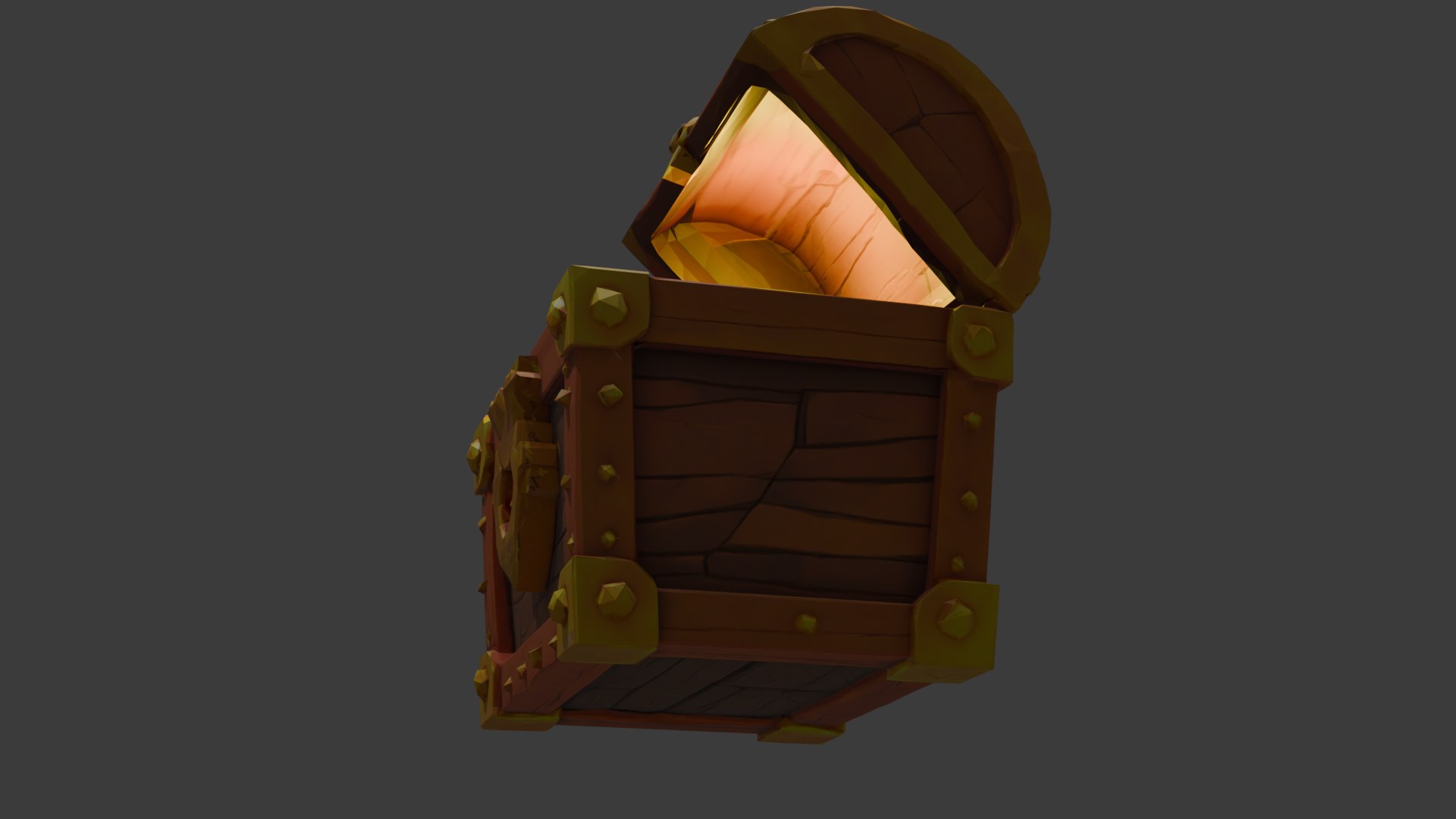 Low Poly Treasure Chest - Game Ready And Printable Low-poly 3D Model 3D ...
