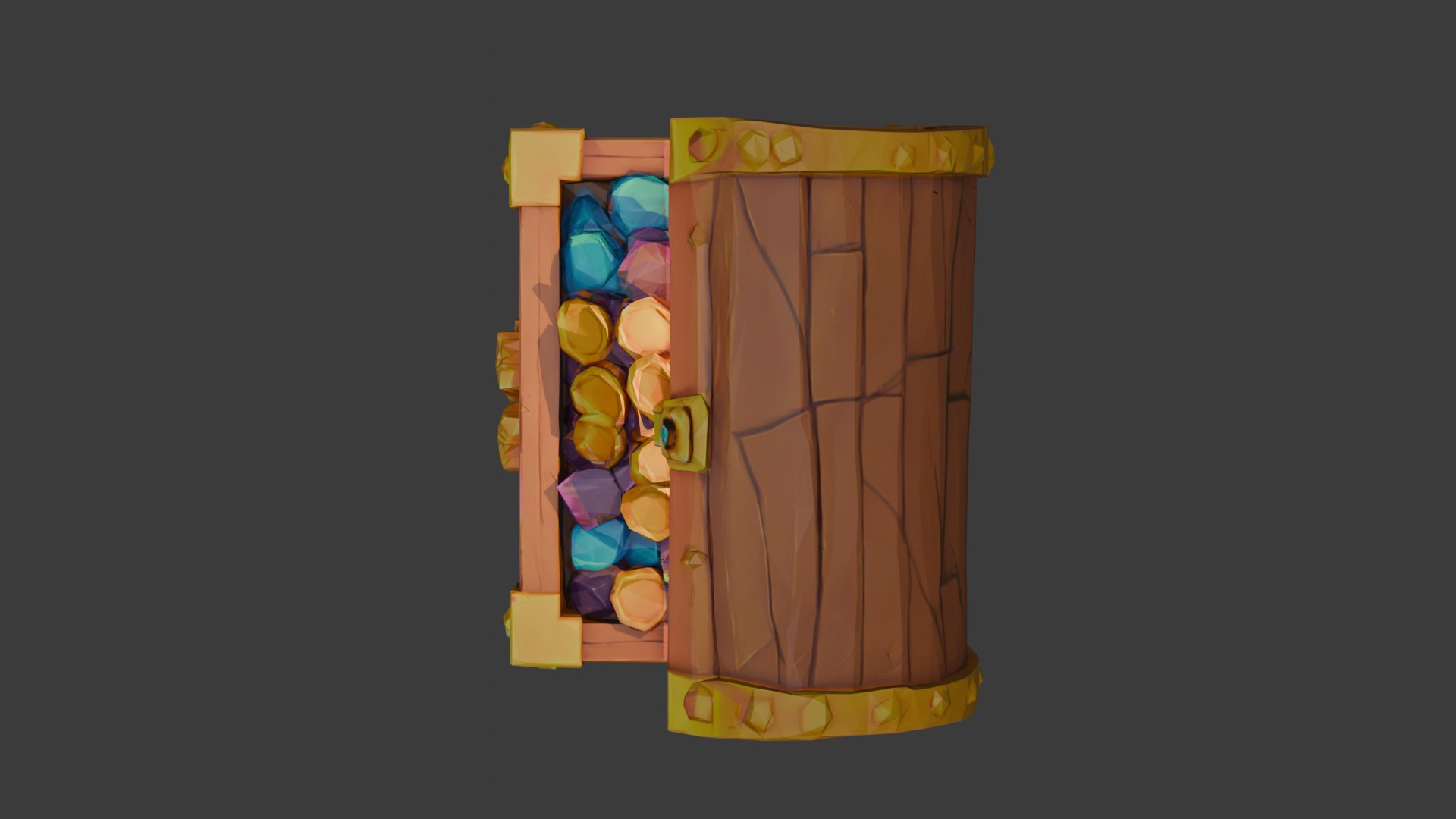 Low Poly Treasure Chest - Game Ready And Printable Low-poly 3D Model 3D ...