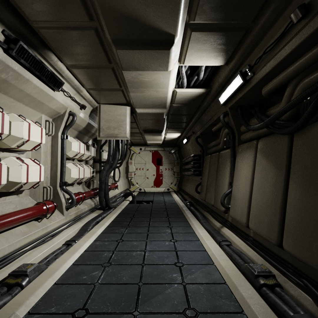 Sci-fi Corridor Modular 3D - TurboSquid 1206086