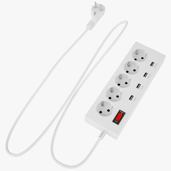 3D power strip outlet - TurboSquid 1482518