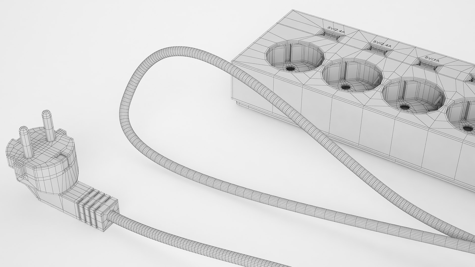 Power Strip Outlet 3D Model - TurboSquid 1483663