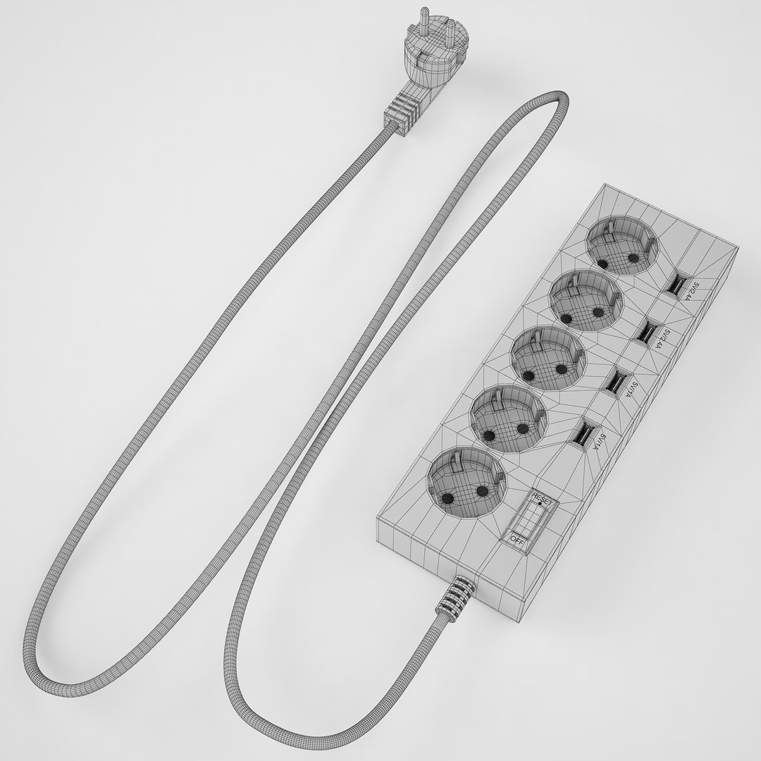 Power Strip Outlet 3D Model - TurboSquid 1483663