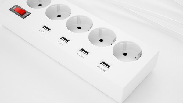 Power strip outlet 3D model - TurboSquid 1483663