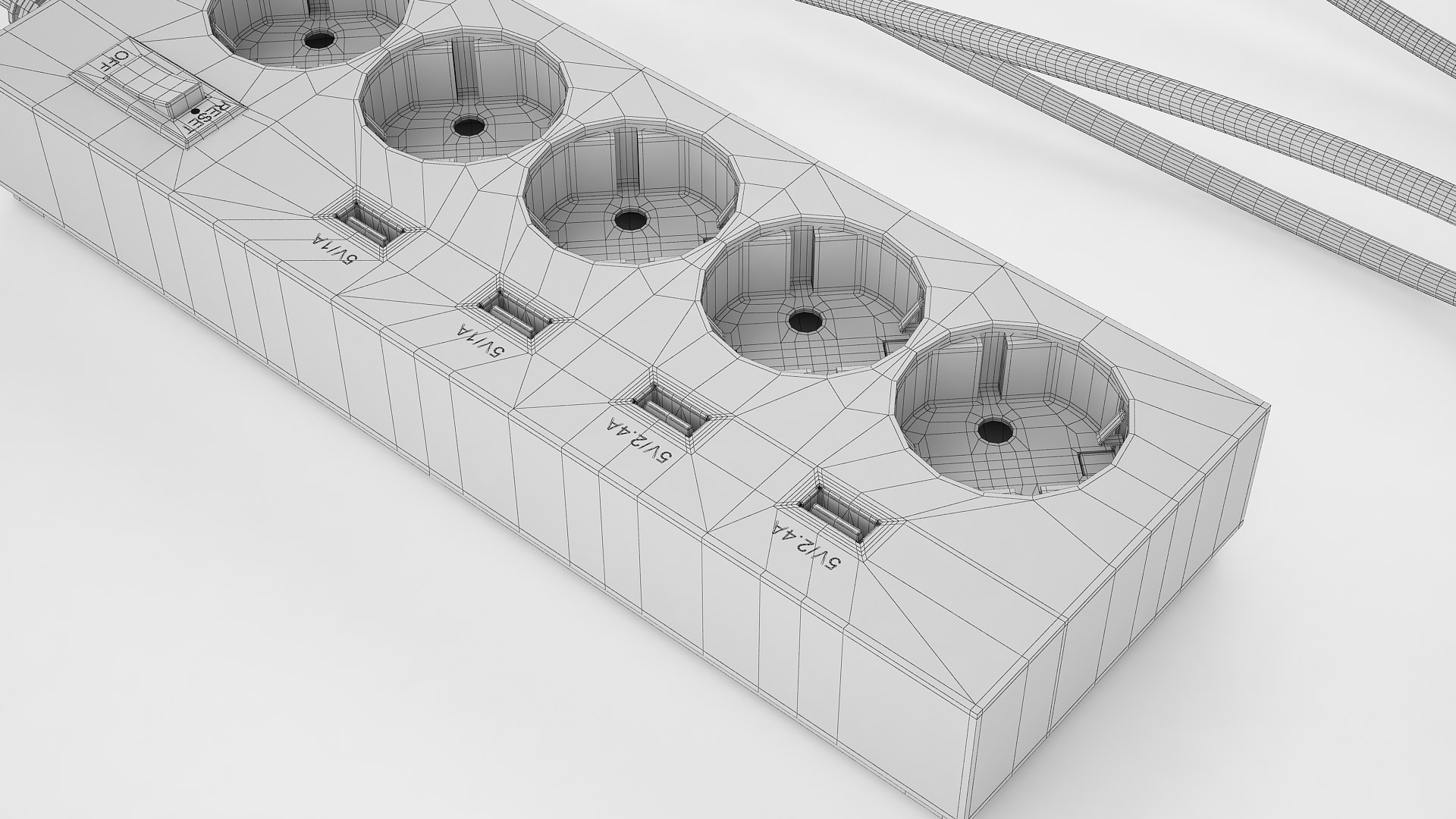 Power Strip Outlet 3D Model - TurboSquid 1483663