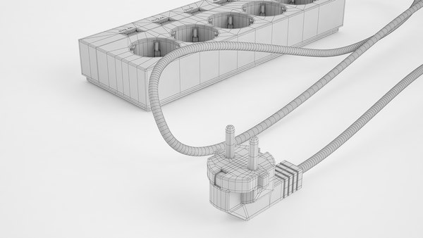 Power strip outlet 3D model - TurboSquid 1483663