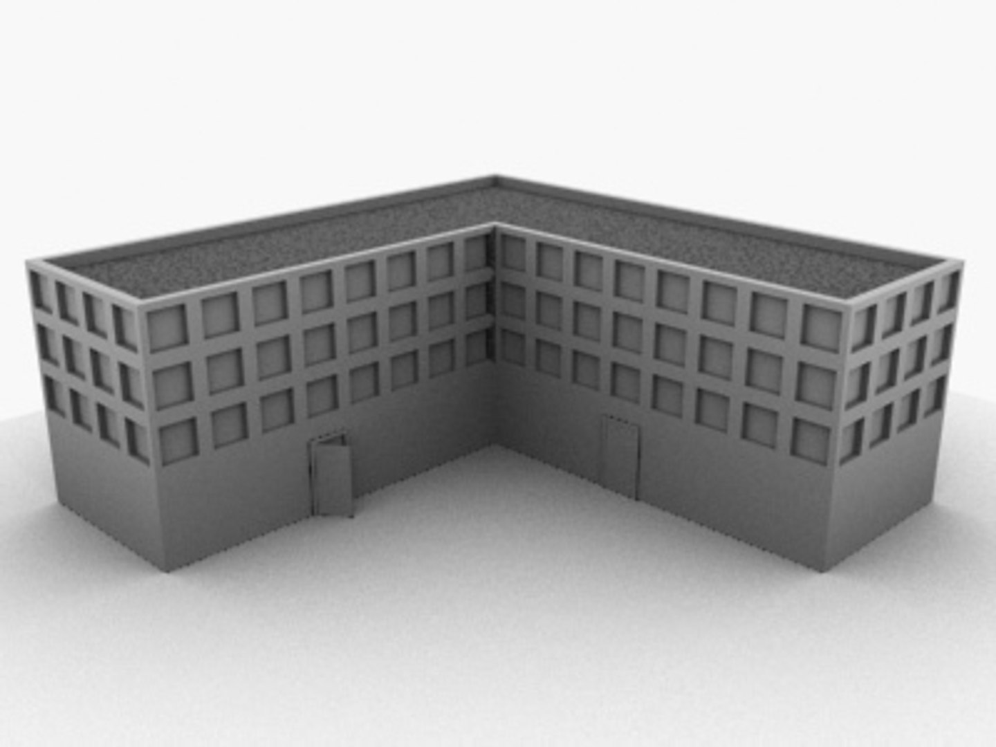 Generic City Building 3d Model
