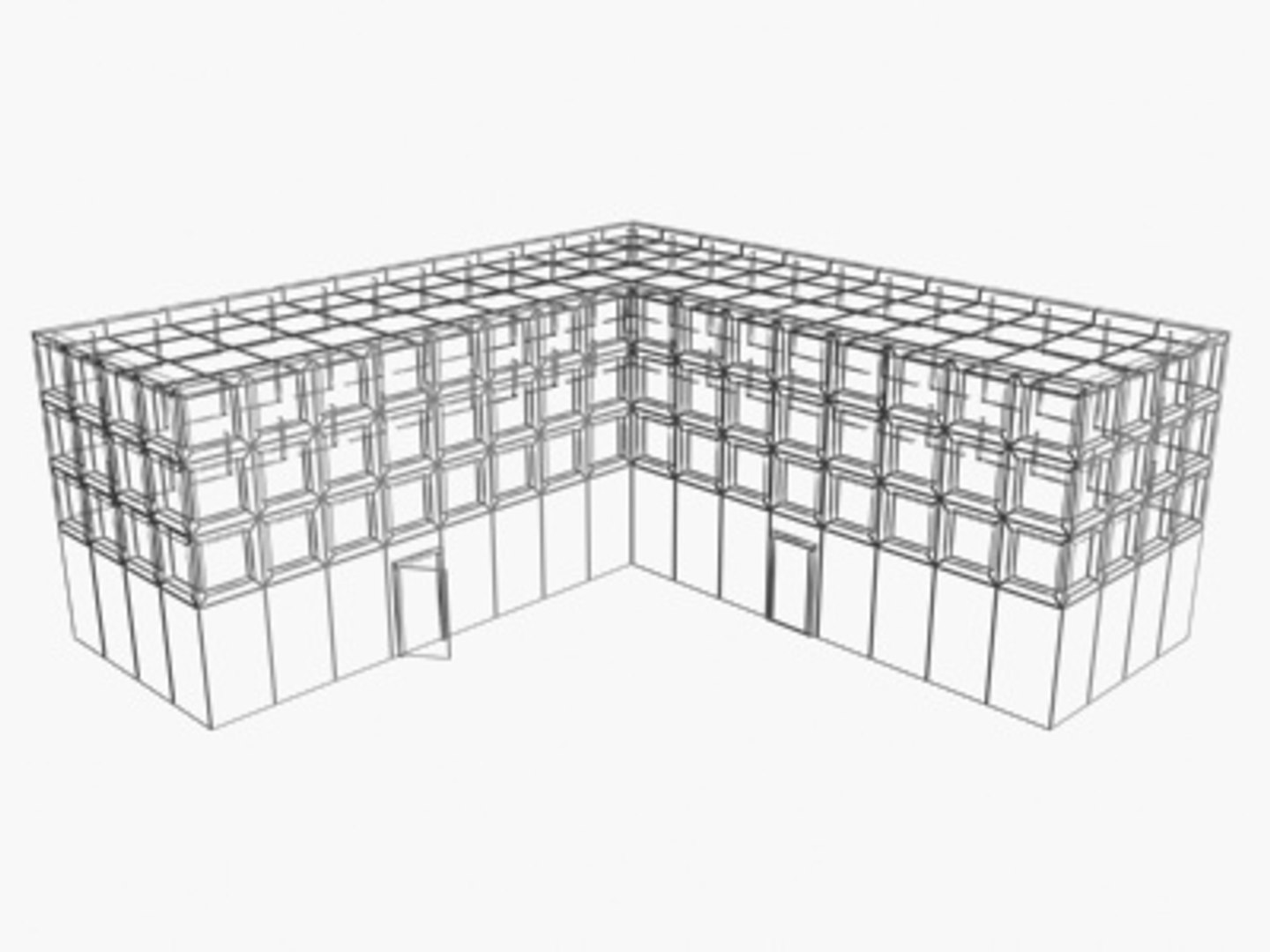 Generic City Building 3d Model