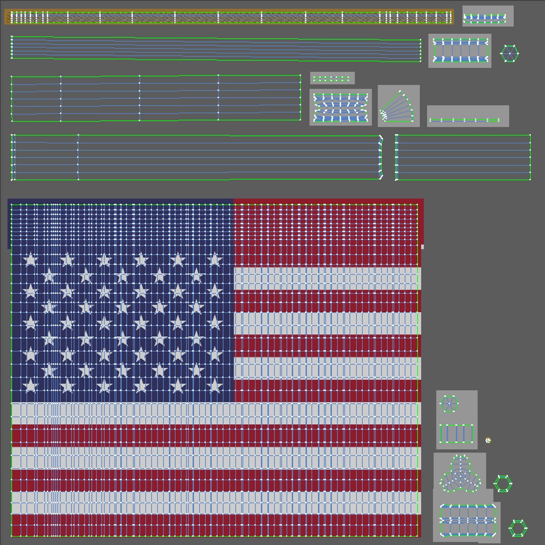 Usa Flag Model - TurboSquid 1287649