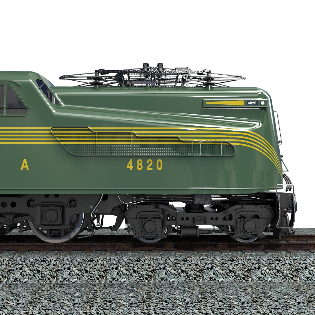 gg1 electric locomotive 3d model