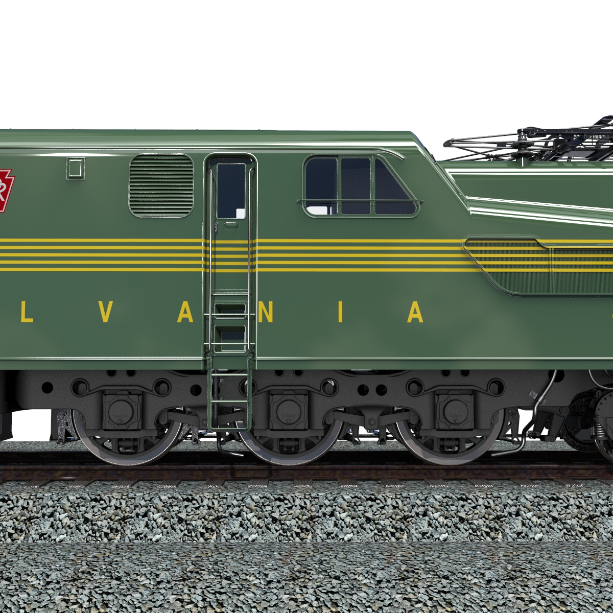 gg1 electric locomotive 3d model