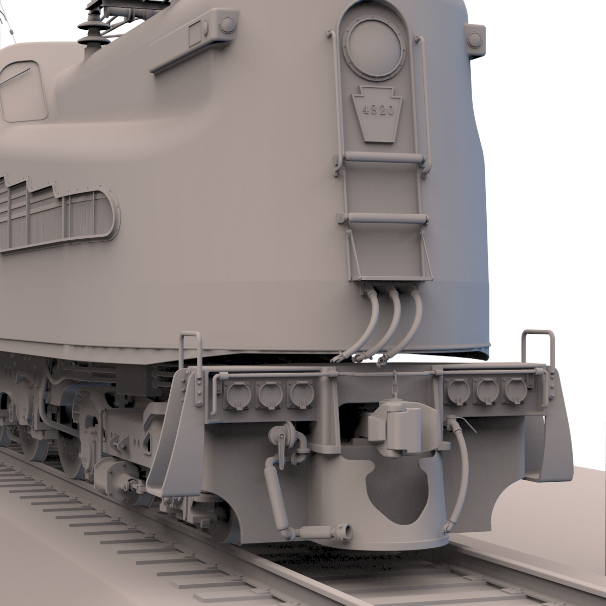 gg1 electric locomotive 3d model