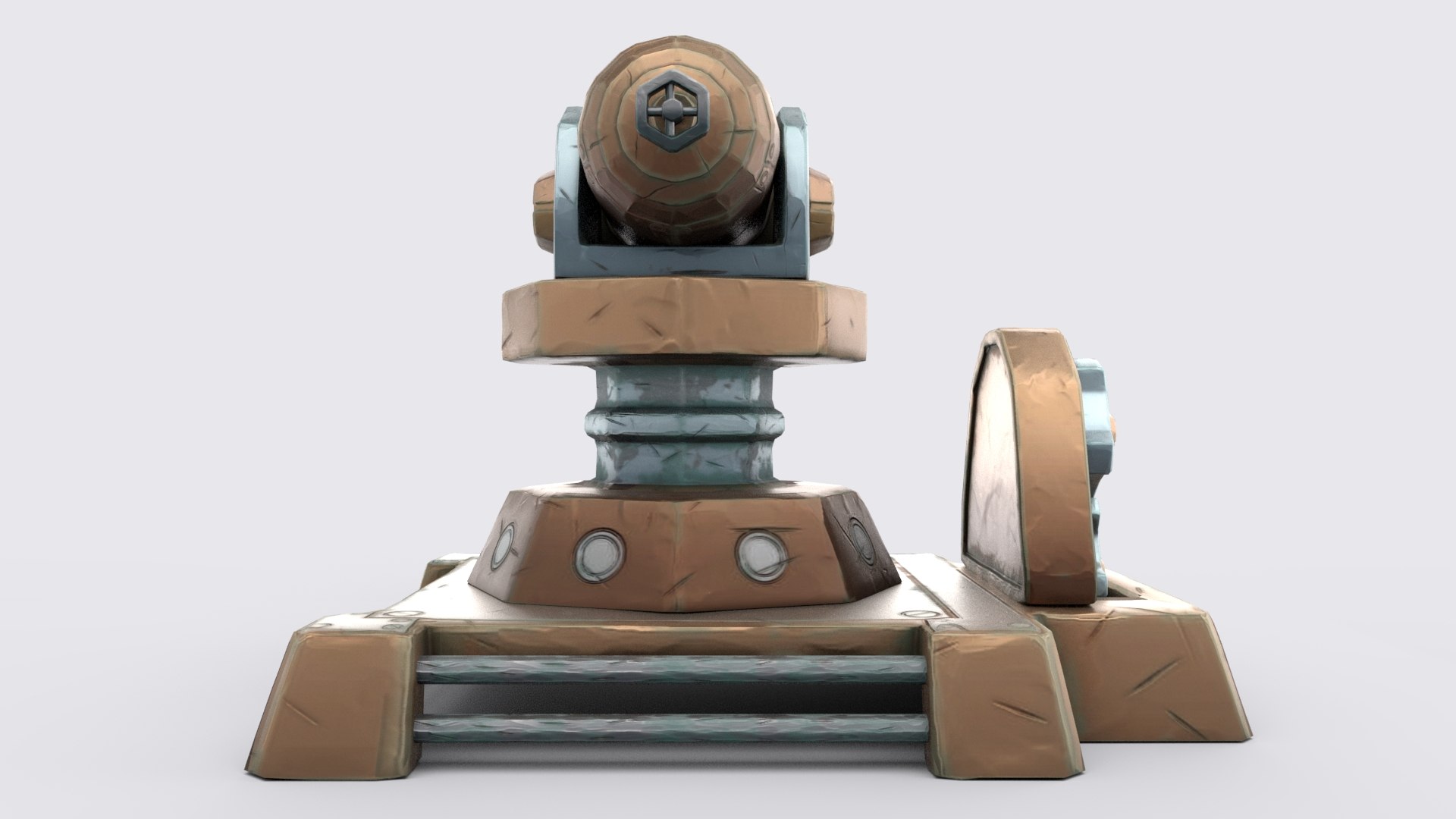 3D cartoon turret - TurboSquid 1485617
