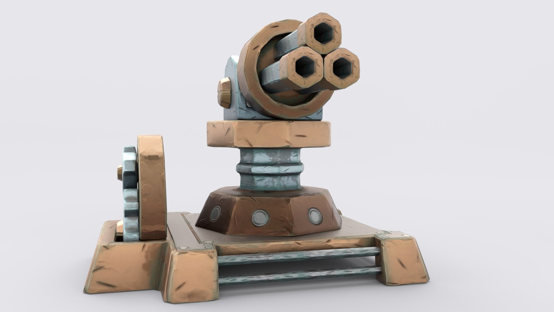 3D cartoon turret - TurboSquid 1485617