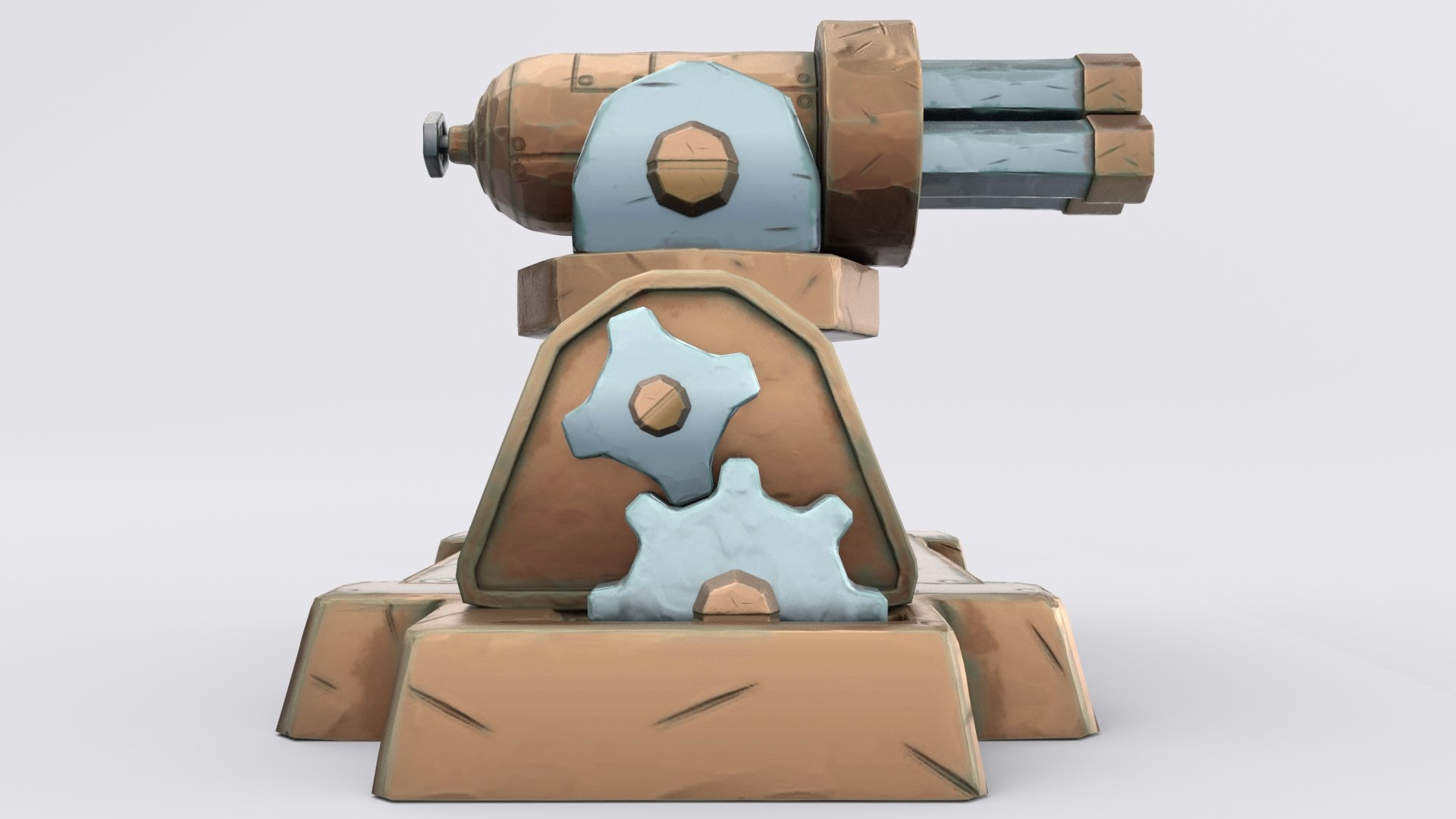 3D cartoon turret - TurboSquid 1485617