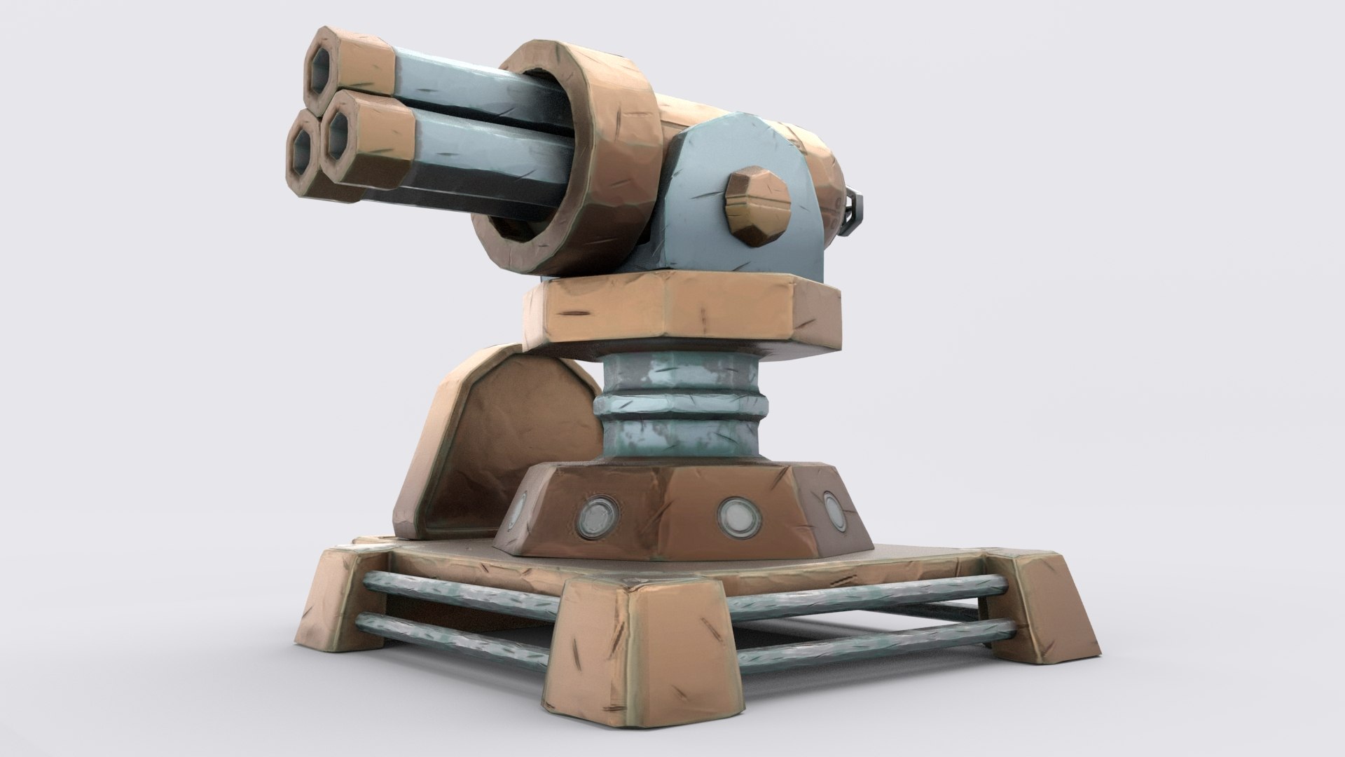3D cartoon turret - TurboSquid 1485617