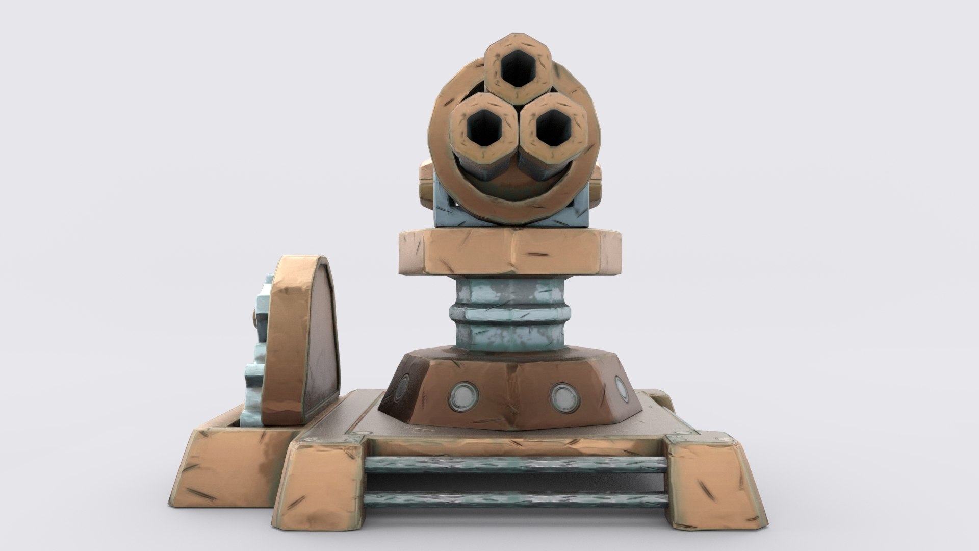 3D cartoon turret - TurboSquid 1485617