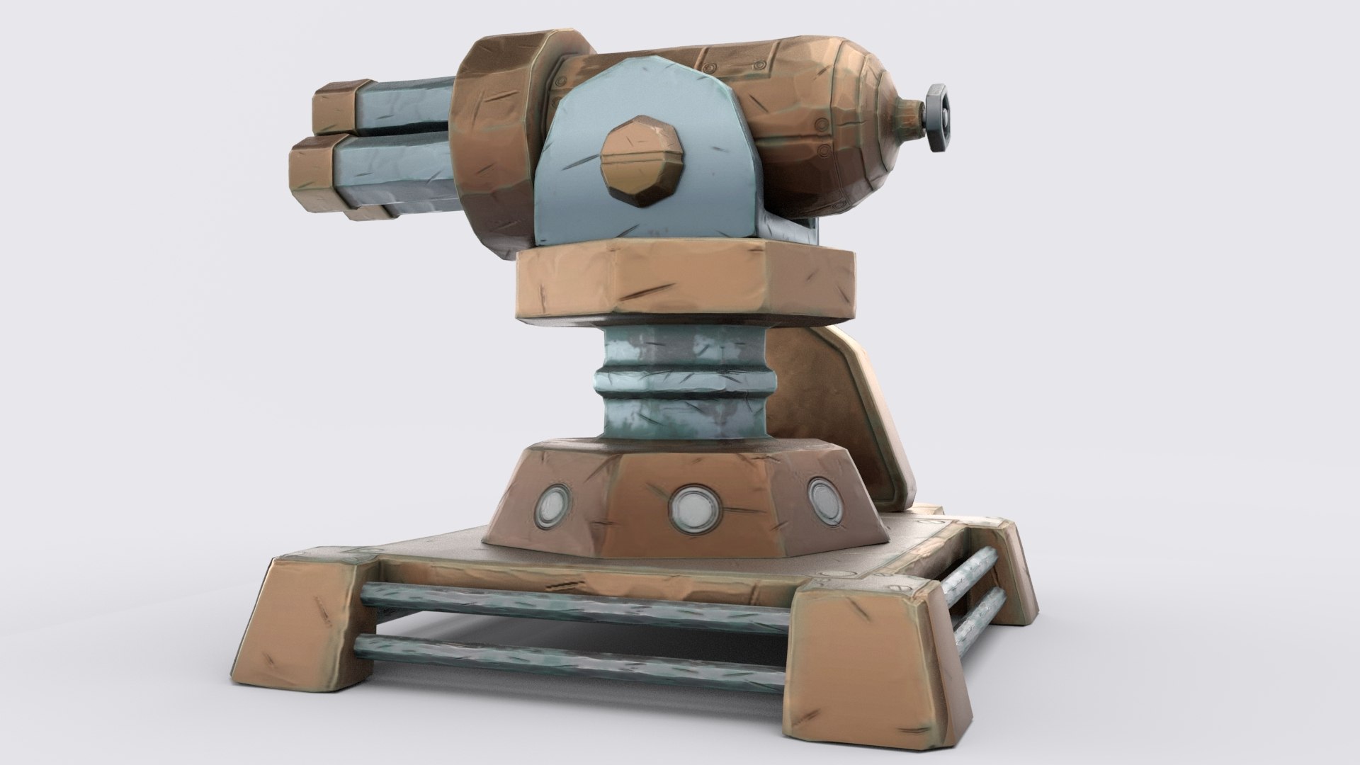3D cartoon turret - TurboSquid 1485617