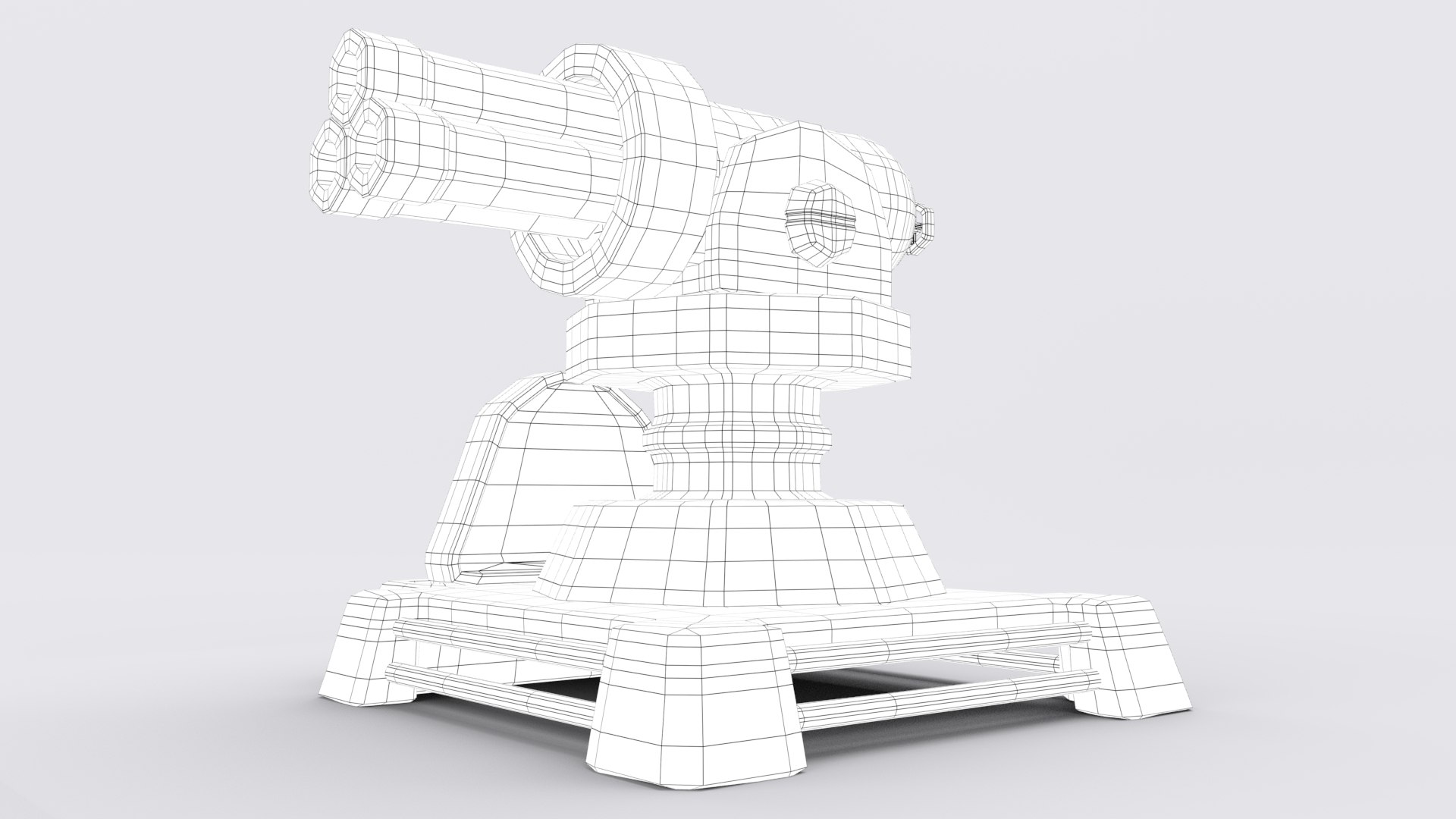 3D cartoon turret - TurboSquid 1485617