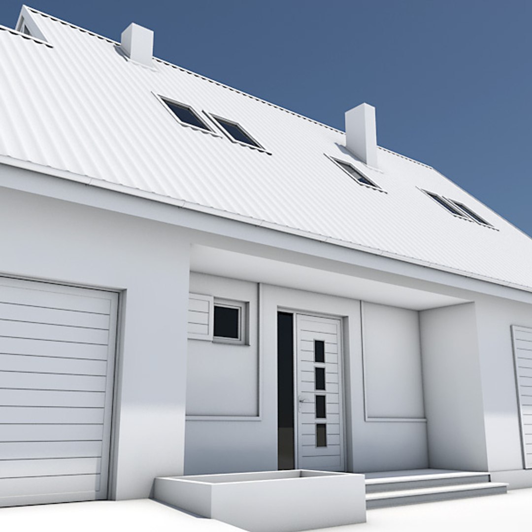 single house garage 3d max