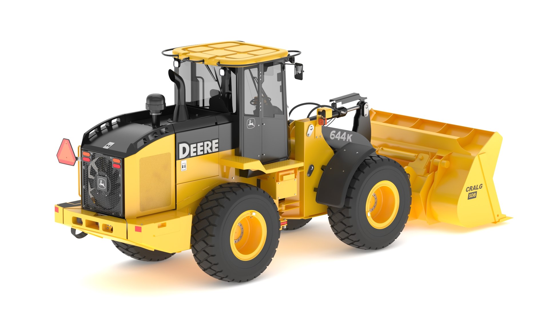 Deere 644K Loader With WL-SDB Bucket 3D Model - TurboSquid 2293761