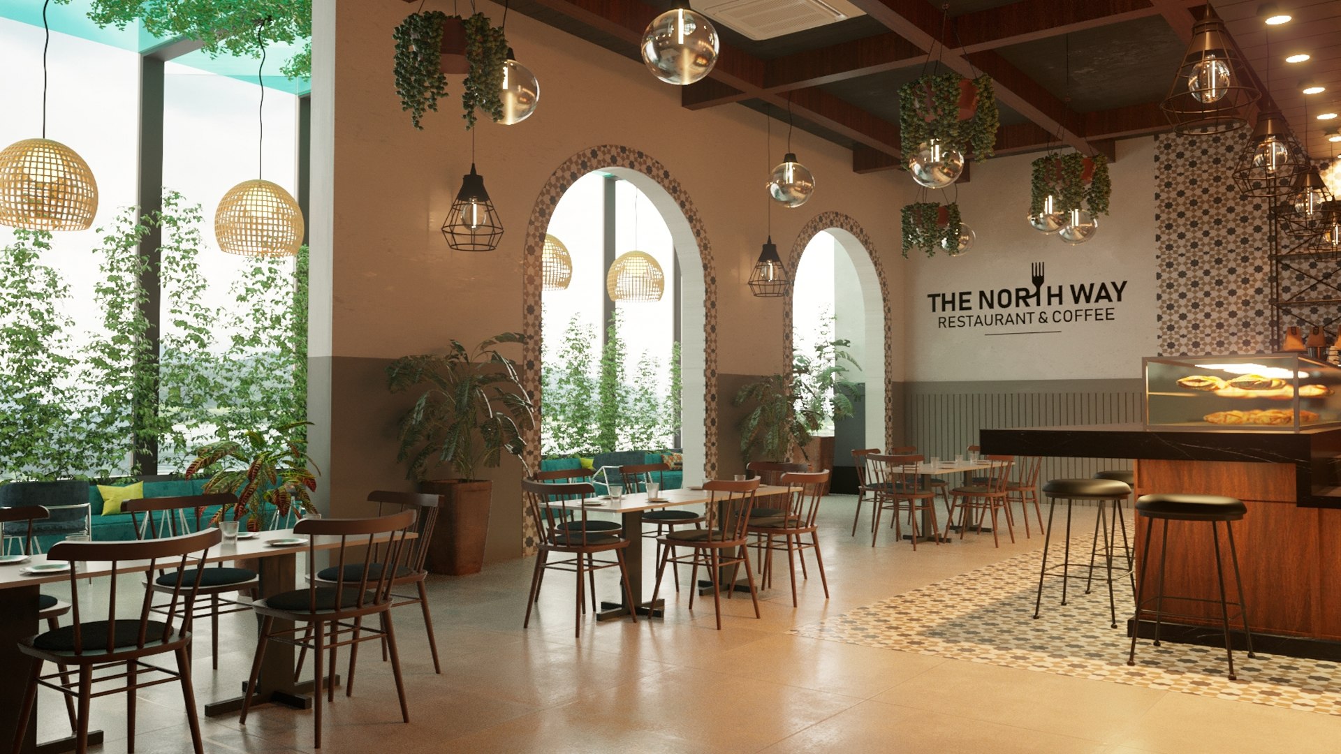 Commercial Restaurant Coffeeshop Interior Design 3D Model - TurboSquid ...