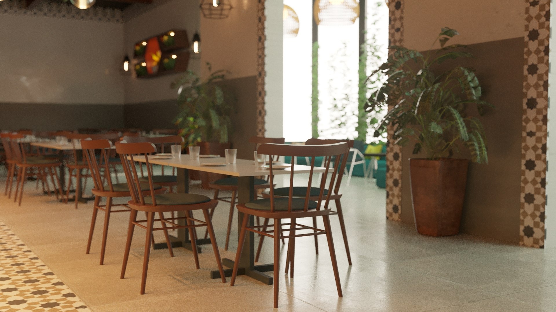 Commercial Restaurant Coffeeshop Interior Design 3D Model - TurboSquid ...