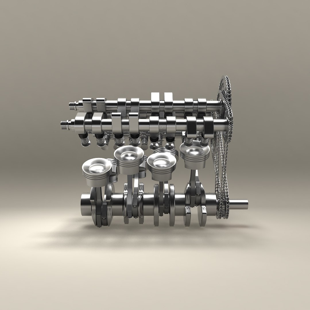 V8 Engine Work Animation Obj