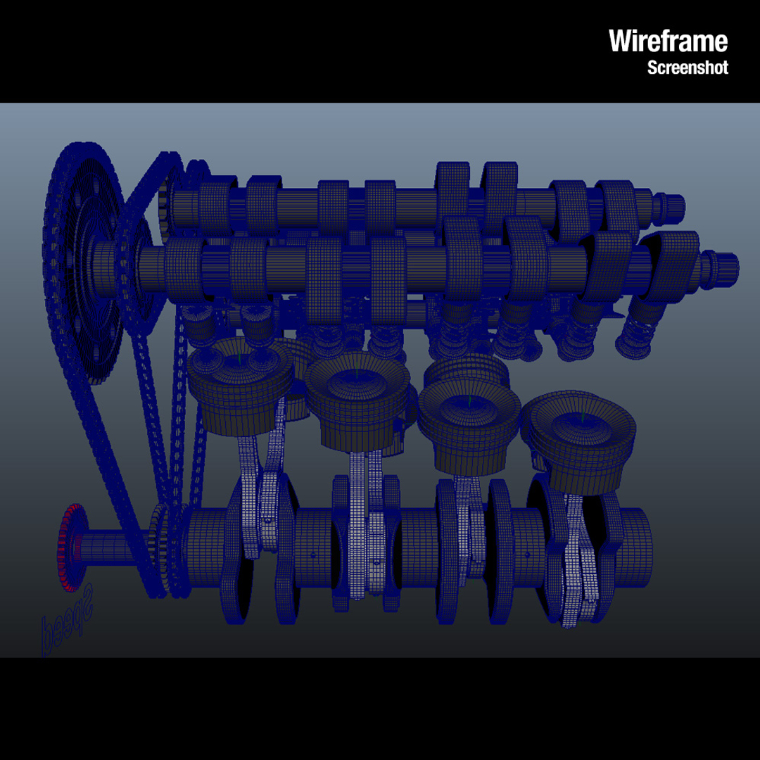 v8 engine work animation obj