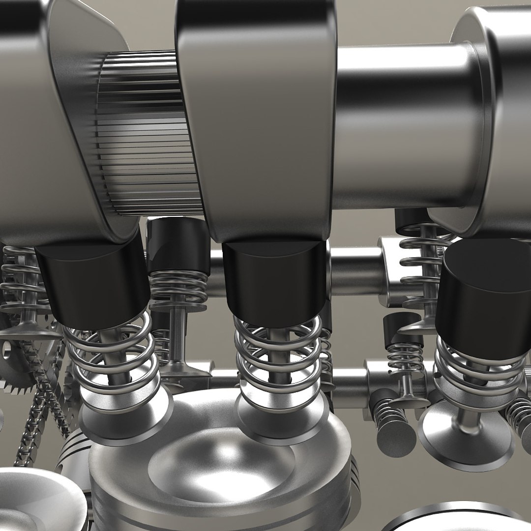 V8 Engine Work Animation Obj