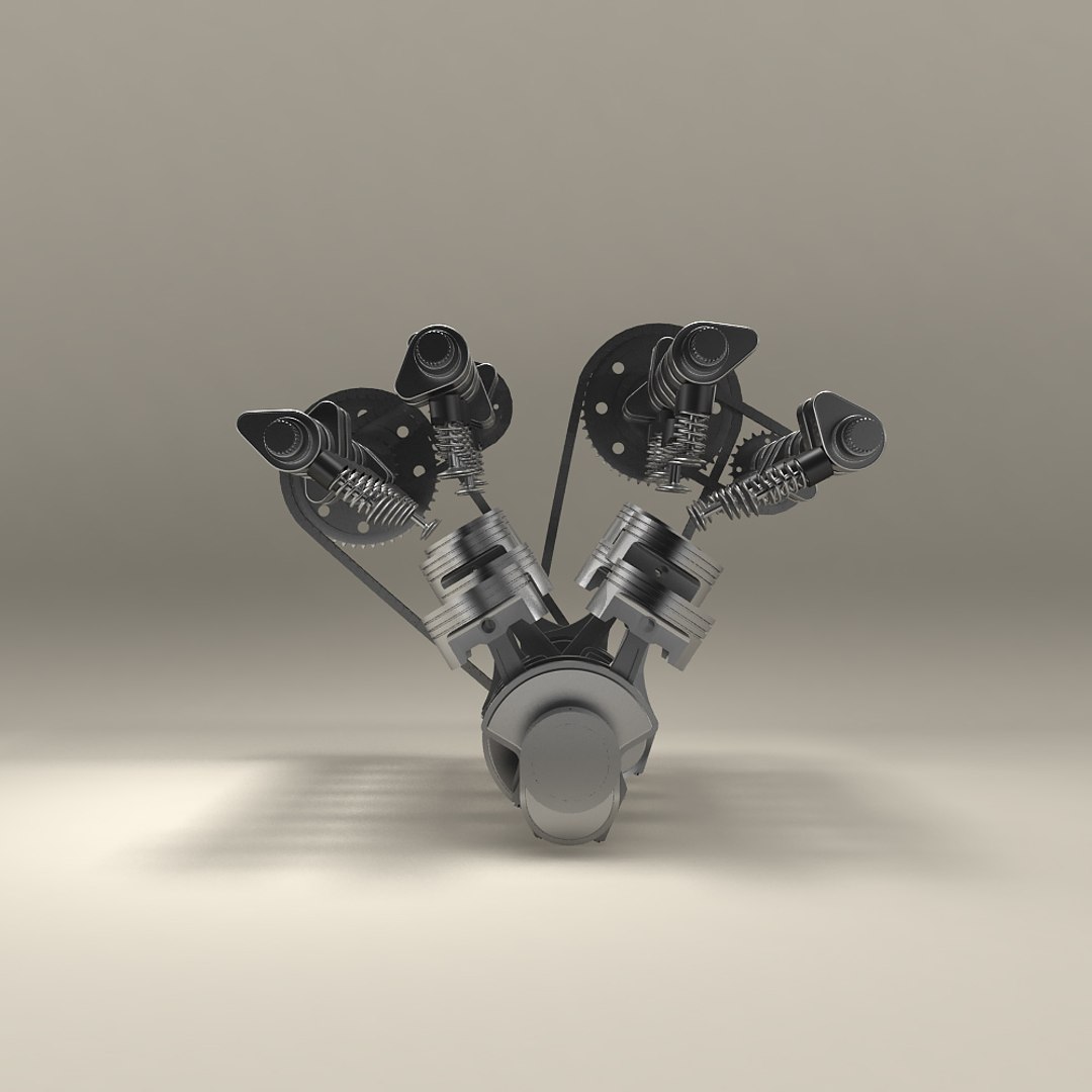 V8 Engine Work Animation Obj