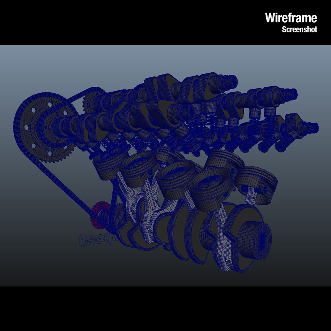 V8 Engine Work Animation Obj