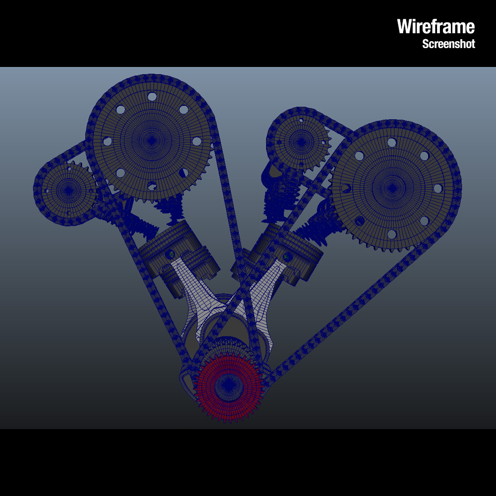 v8 engine work animation obj