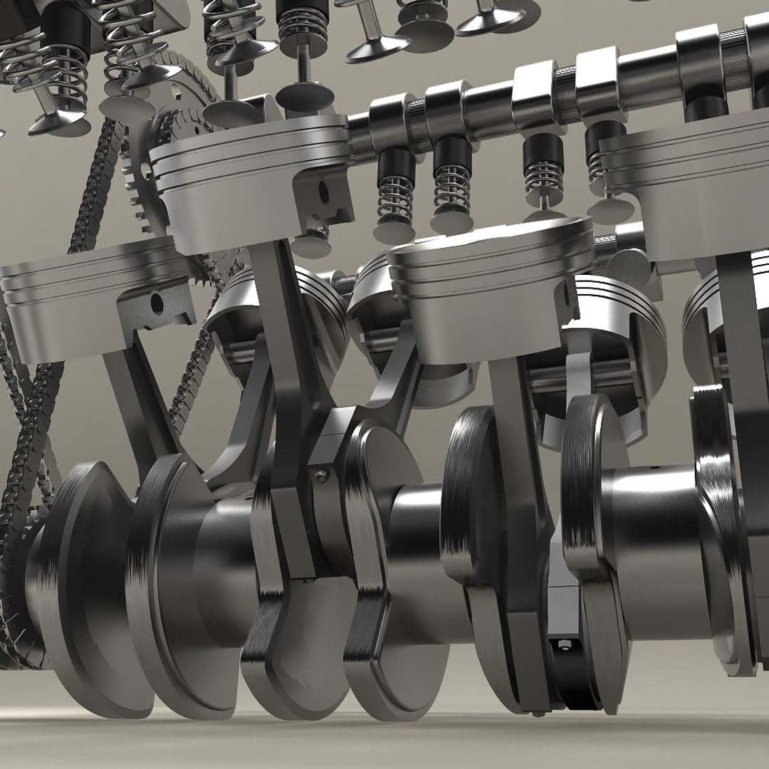 V8 Engine Work Animation Obj