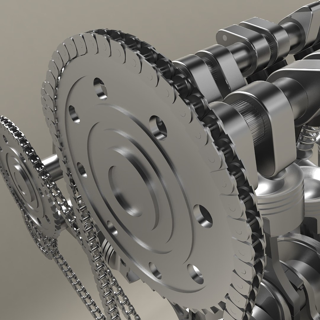 V8 Engine Work Animation Obj