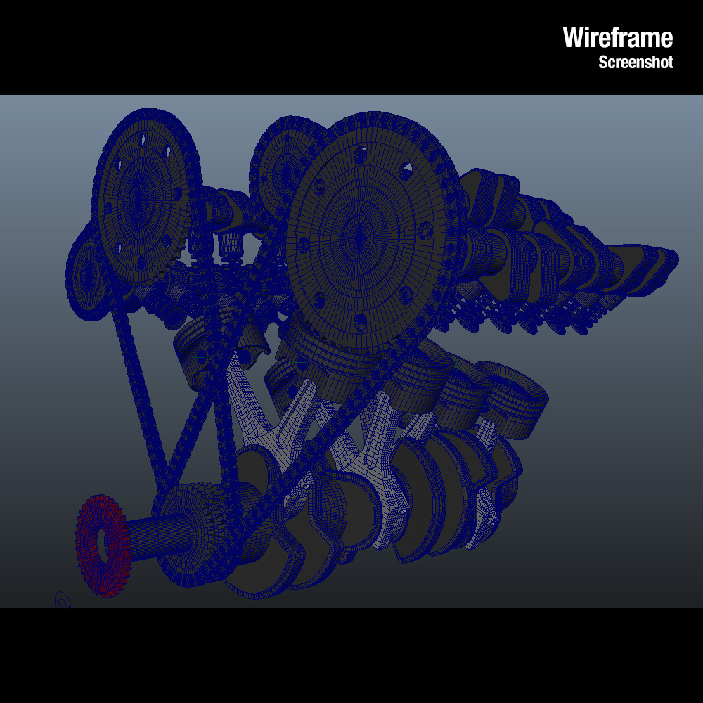 v8 engine work animation obj