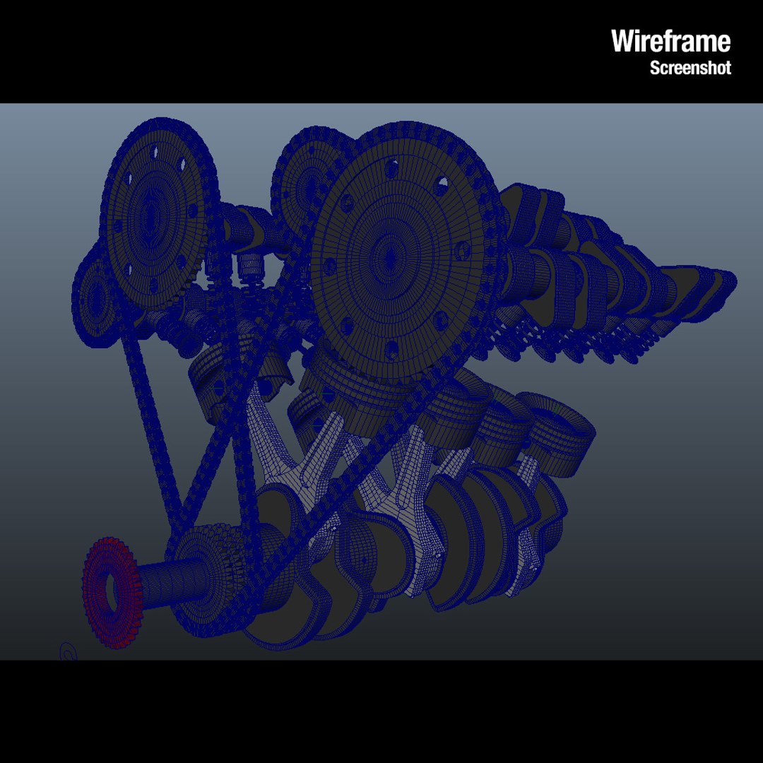 V8 Engine Work Animation Obj