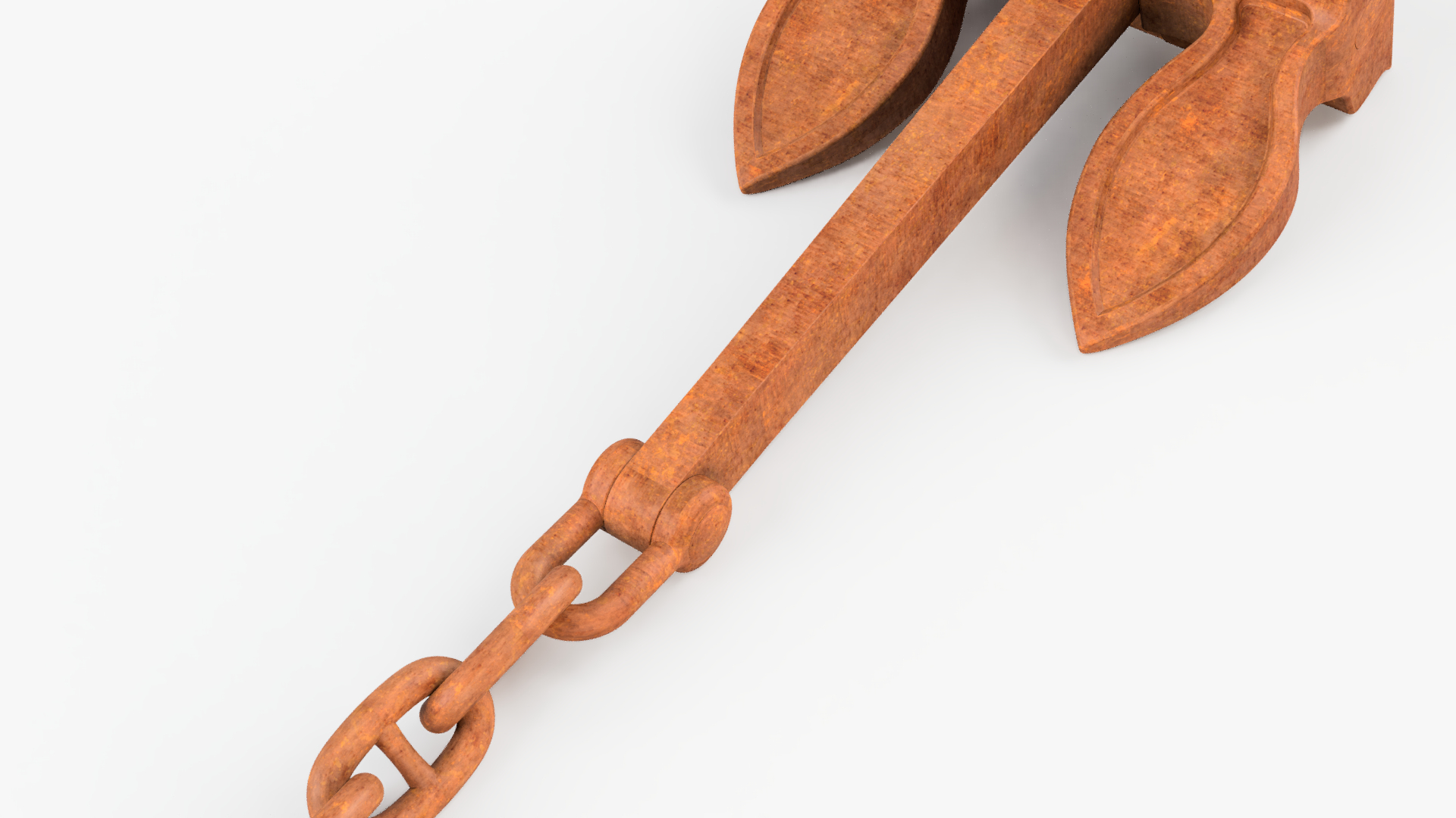 3D Byers Ship Anchor With Stud Link Chain Model - TurboSquid 2336934