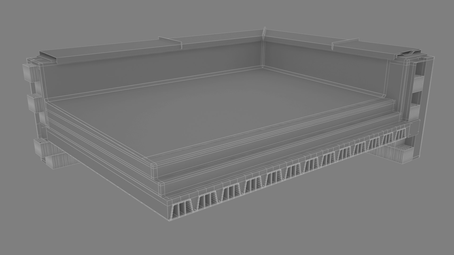 3D Flat Roof Section Model - TurboSquid 2018003