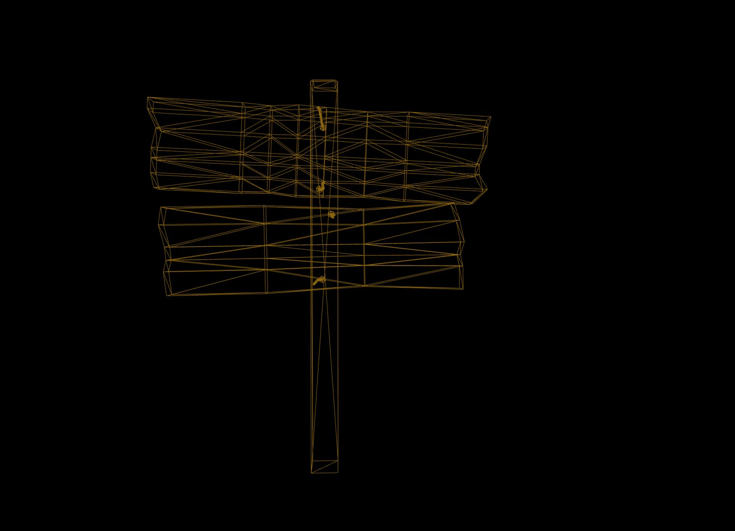 3d model wooden sign