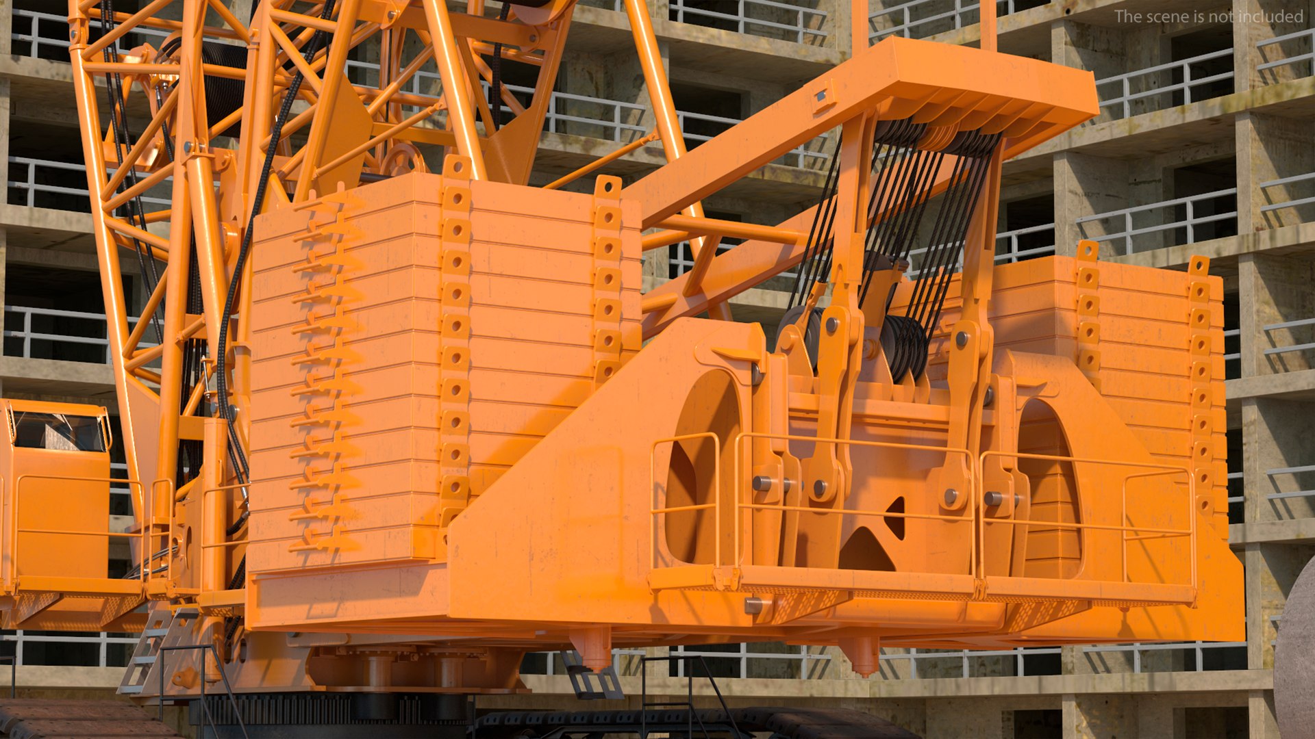 Heavy Lifting Crawler Crane Yellow Rigged 3D Model - TurboSquid 2302659